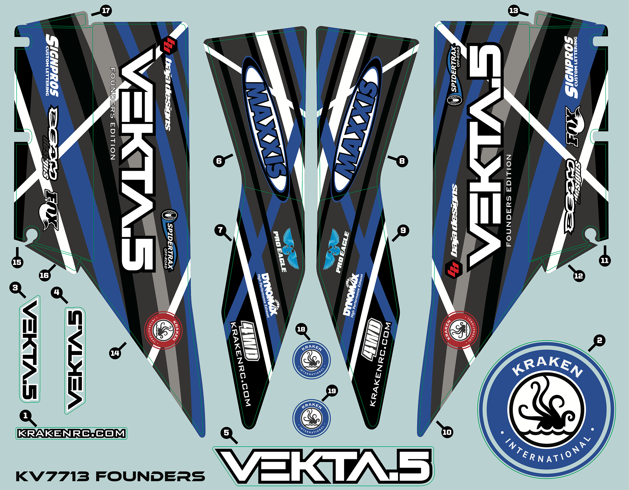 VEKTA.5 Founders Wrap [KV3641] – Kraken RC