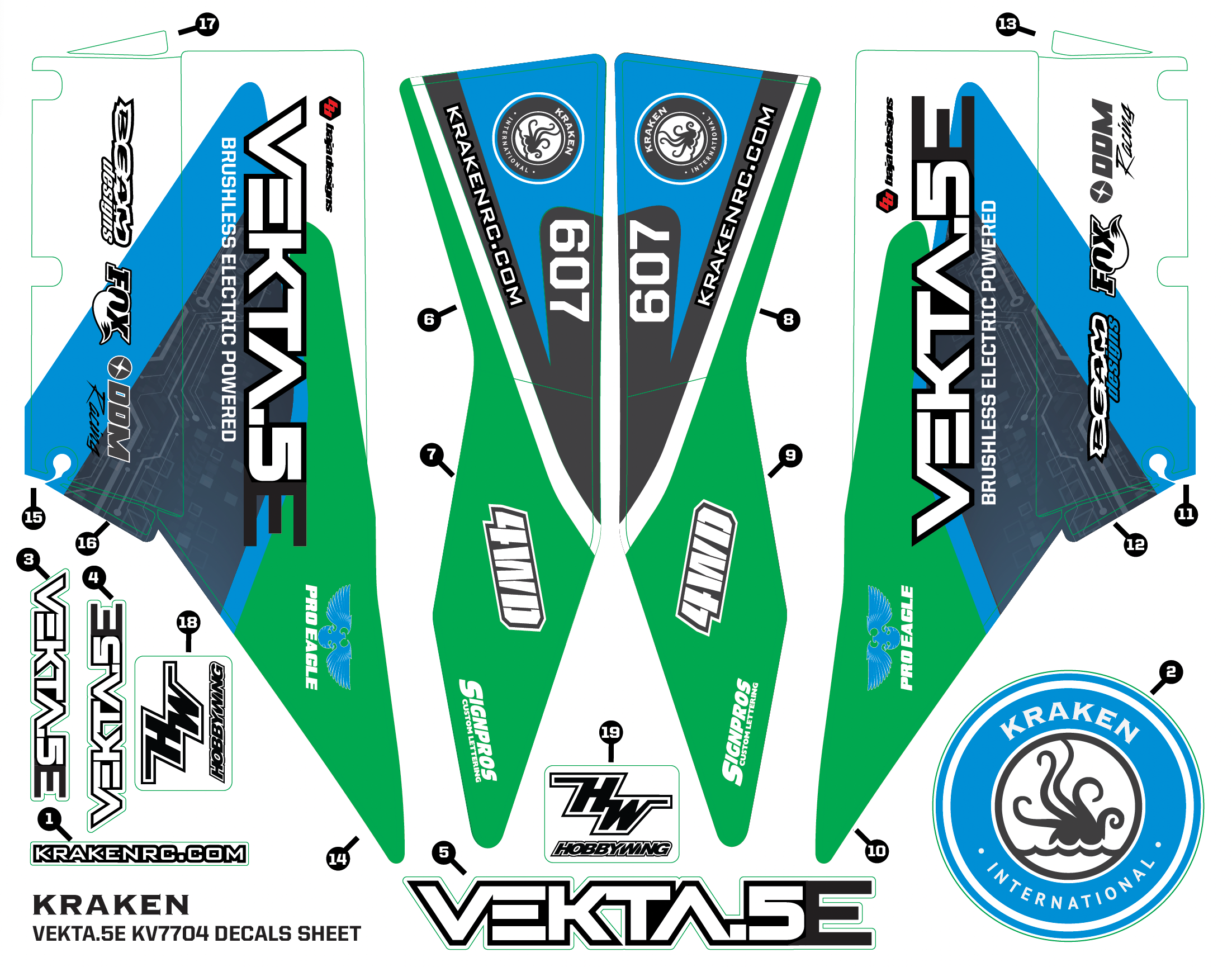 VEKTA.5E ARTR Vinyl Wrap [KV3640] – Kraken RC